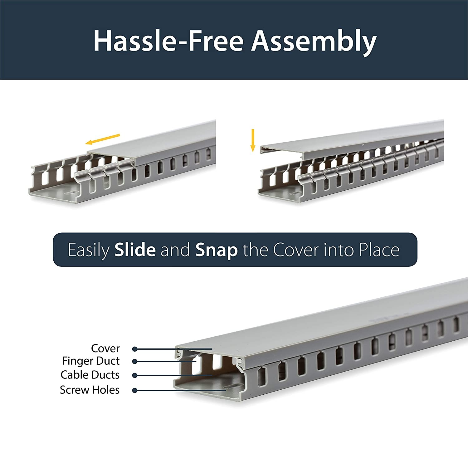 Startech.Com 2x2 Open Slot Wiring Raceway/Duct w.Lid