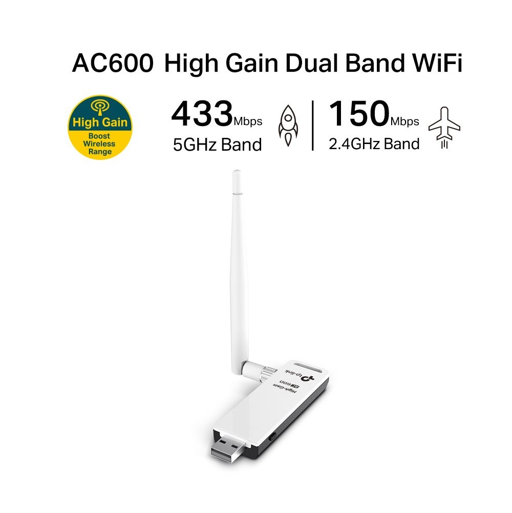 TP-Link Archer T2UH AC600 High Gain WL DB USB Adp