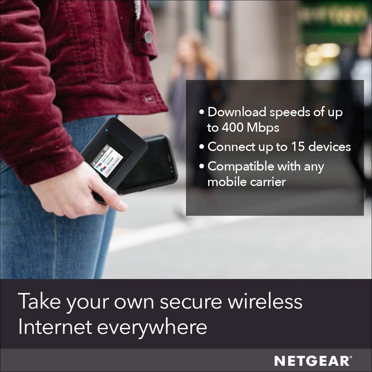 NETGEAR AirCard Mobile Hotspot 4G LTE Router(AC797), Mifi, U