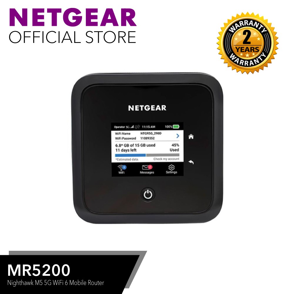 NETGEAR NIGHTHAWK WIFI 6 5G MOBILE ROUTER MR5200 M5