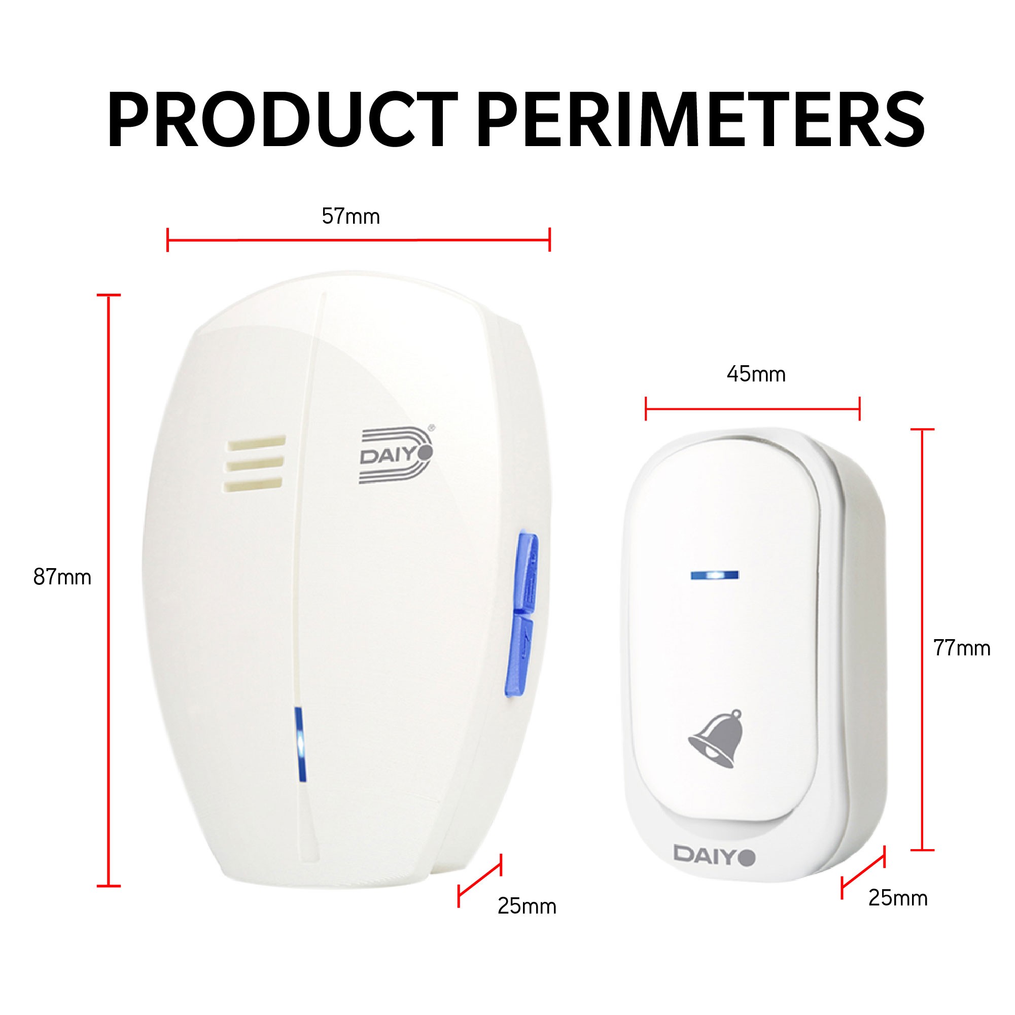 DAIYO DDB 39W WIRELESS DIGITAL DOORBELL