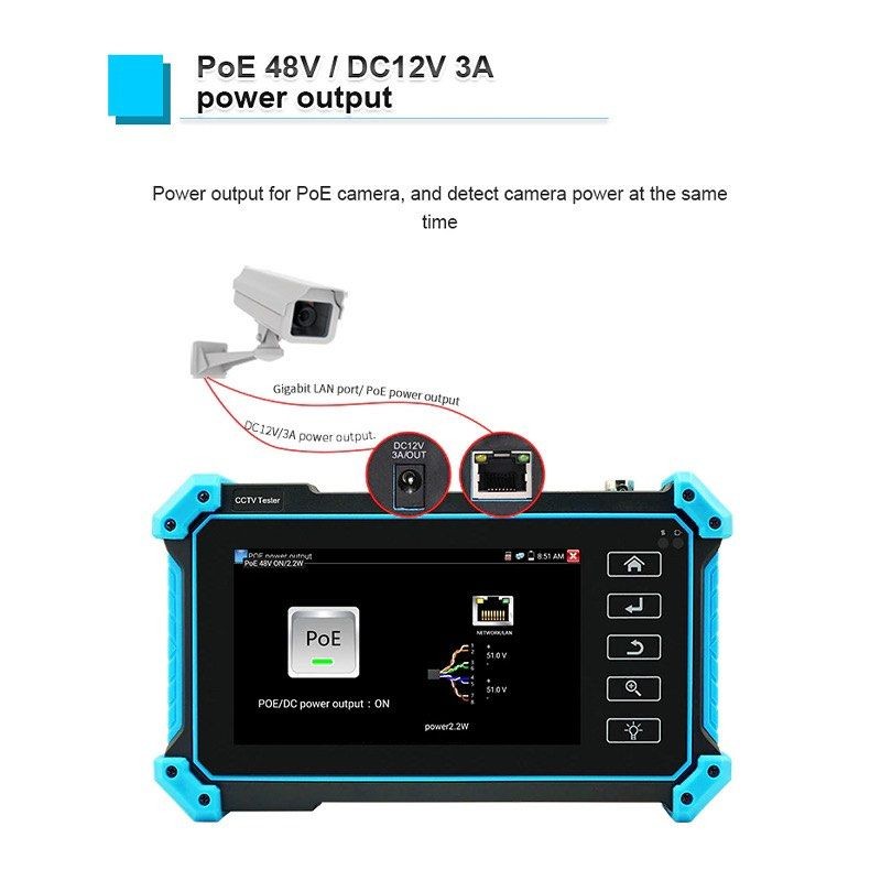 CCTV TESTER ALL IN ONE PORTABLE 5.4" 4K TOUCHSCREEN