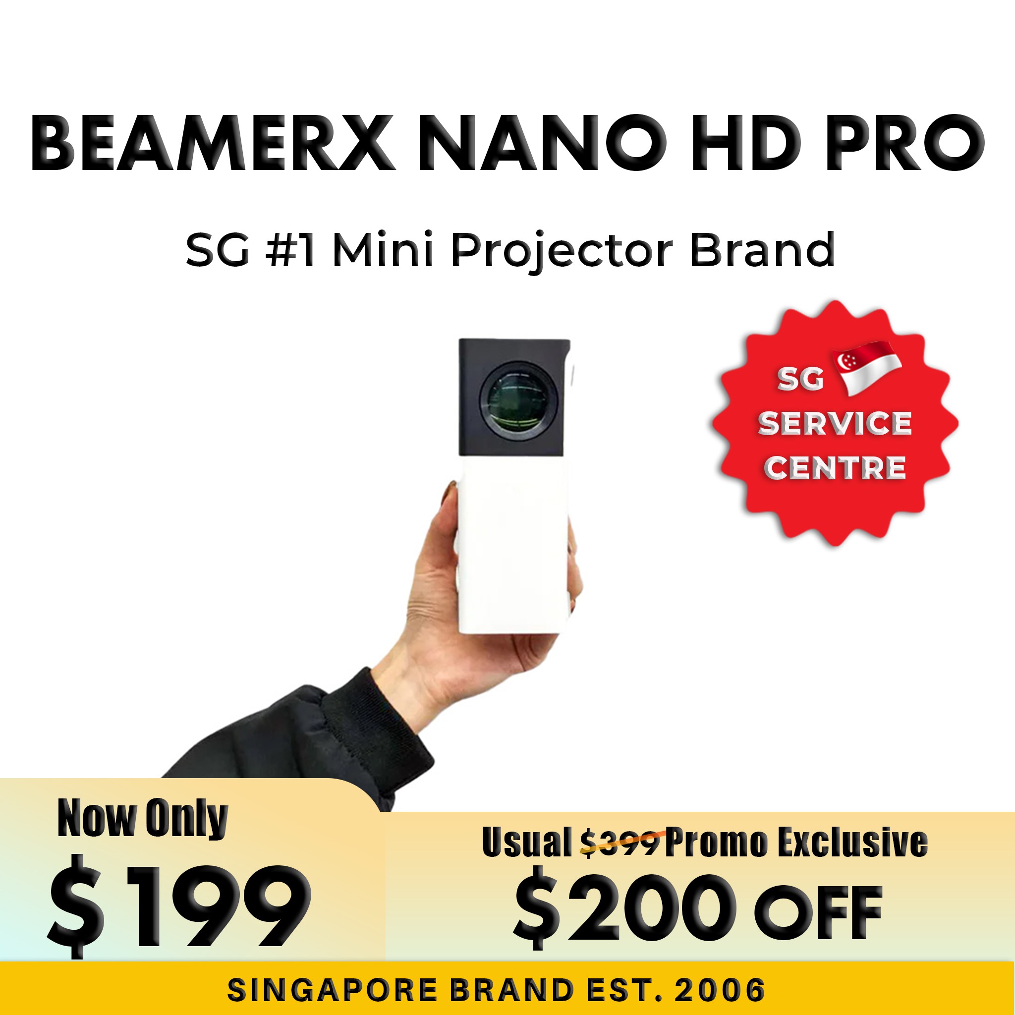 BeamerX Nano HD Wireless Screen Mirroring Projector 10 Times Smaller BeamerX Nano HD Wireless Screen Mirroring Projector 10 Times Smaller