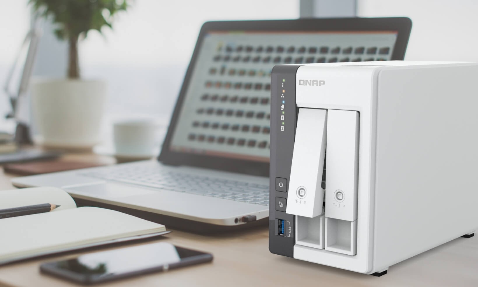 QNAP TS-216G 2-bay NAS ARM 4-core Cortex-A55 2.0GHz CPU, 2.5