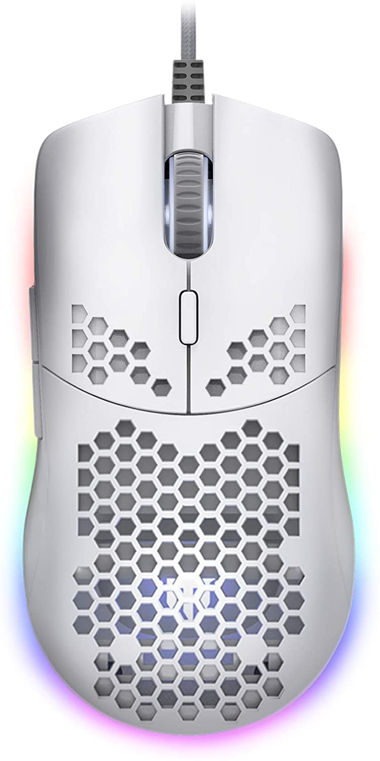 Tecware Exo Plus RGB Gaming Mouse, 10000 DPI Sensor (White)