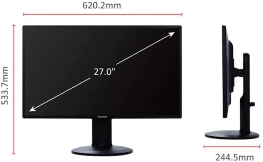 ViewSonic VG2719-2K 27-inch 2K WQHD IPS Ergonomic Monitor