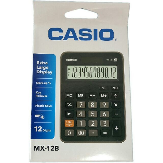 CASIO ELECTRONIC CALCULATOR MX-12B-BK