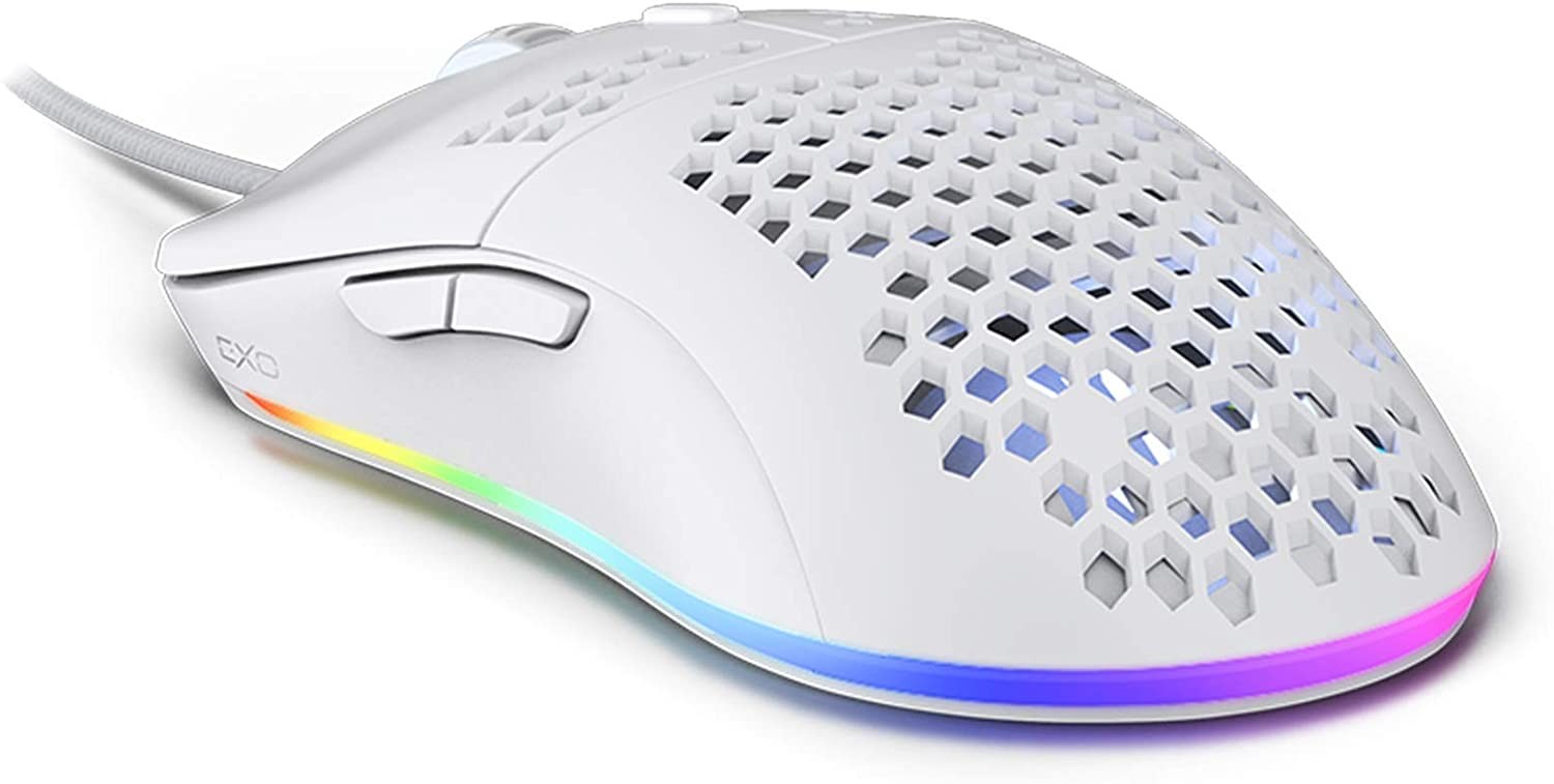 Tecware Exo Plus RGB Gaming Mouse, 10000 DPI Sensor (White)
